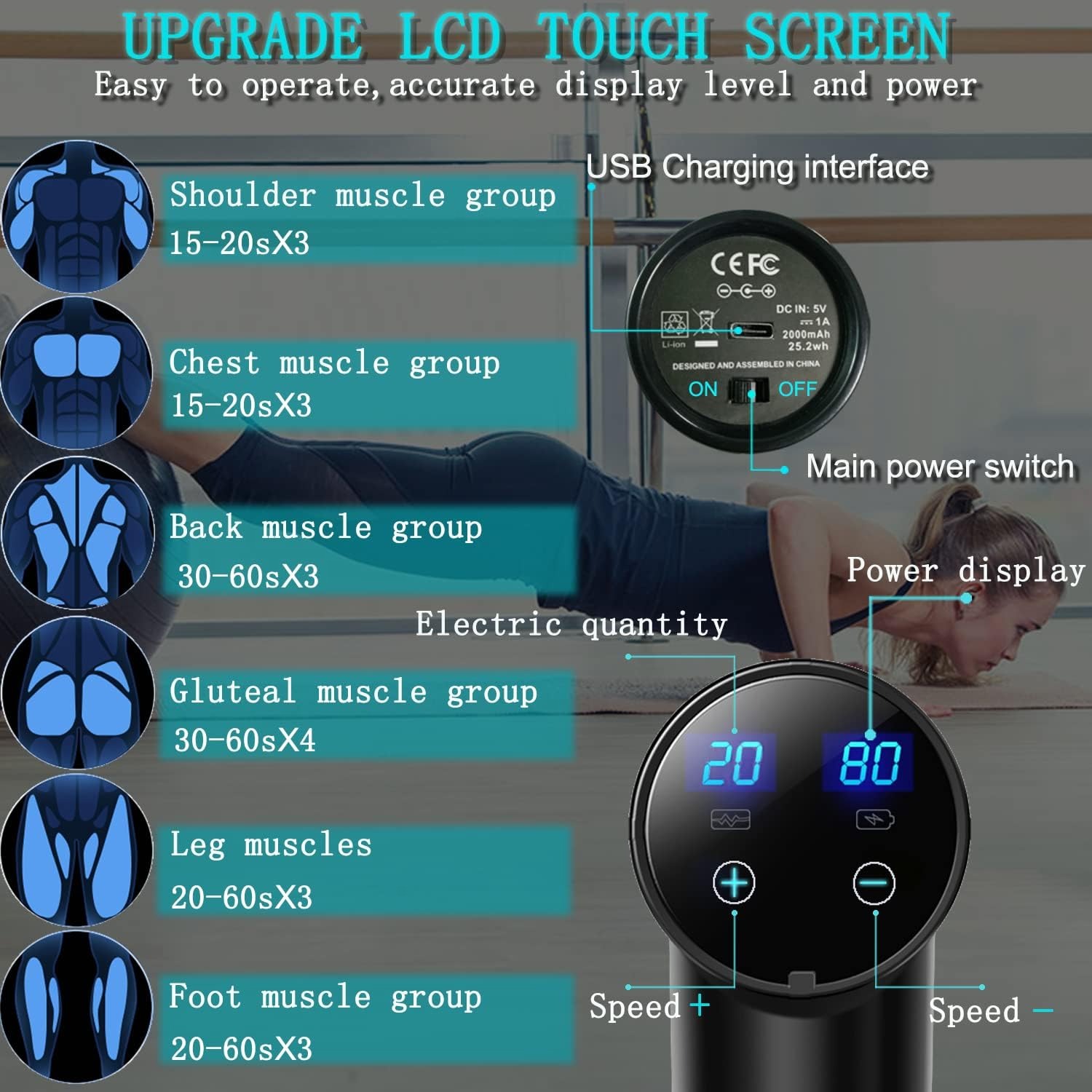Elefor Massage Gun Deep Tissue User Manual